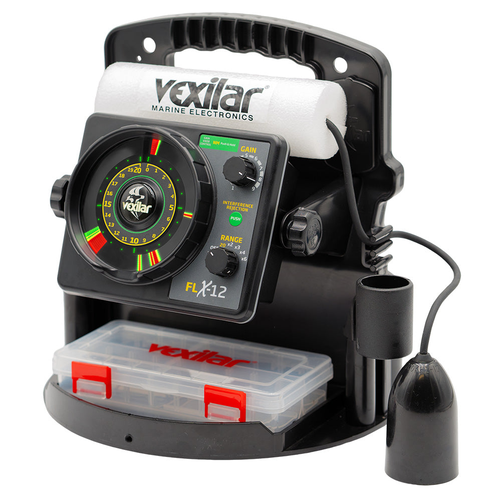 Vexilar FLX12 Pro Pack II Fishing System w12 Degree Ice Ducer PPX1212 ...