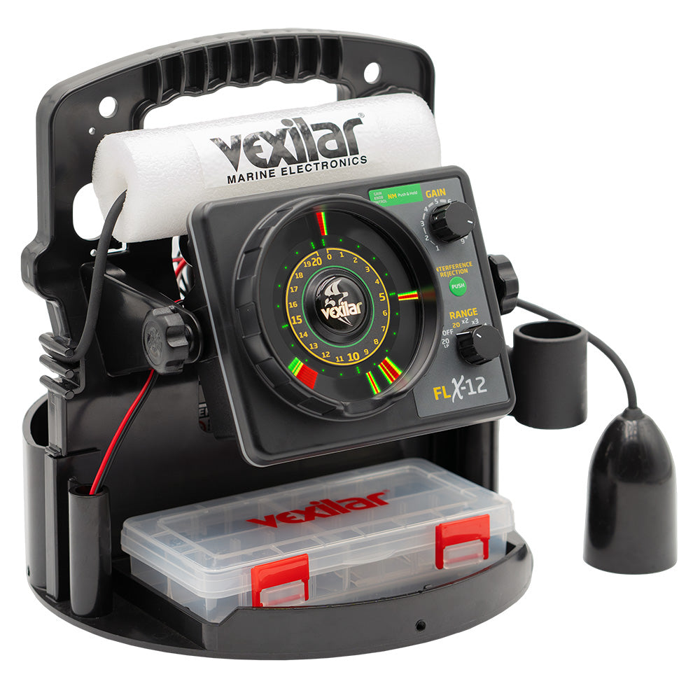 Vexilar FLX12 Pro Pack II Fishing System w12 Degree Ice Ducer PPX1212 ...