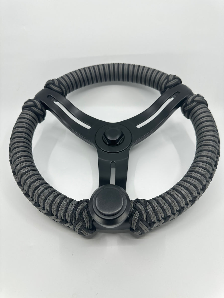 Gemlux Belloca Black Carbon Fiber Dipped, Grey Paracord Wrapped Wheel ...