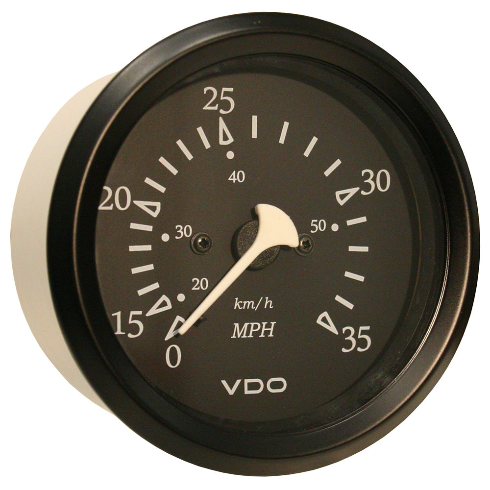 VDO Cockpit Marine 85mm 338 35 MPH Pitot Speedometer Black DialBezel ...